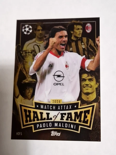TOPPS MATCH ATTAX 2024/25 2025 Paolo Maldini AC Milan Hall Of Fame Chrome Rare £12.99 - PicClick UK